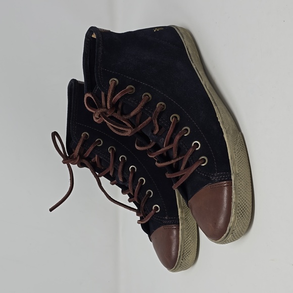 Frye | Shoes | Frye Mens Chambers Cap High Sneaker Brown Suede Navy ...